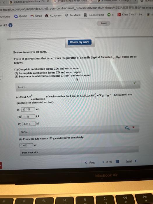 Solved dilution problems.docx: Cx 3 Problem 8a: What is the | Chegg.com