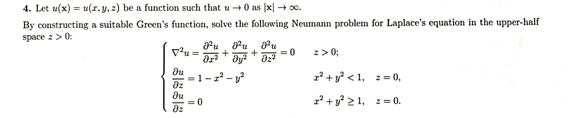Solved Topic: Neumann problem involving Laplace’s equation | Chegg.com