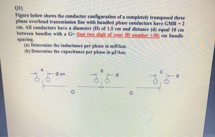 Solved (1) Figure below shows the conductor configuration of | Chegg.com