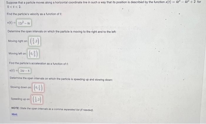 Solved Suppose that a particle moves along a horizontal | Chegg.com