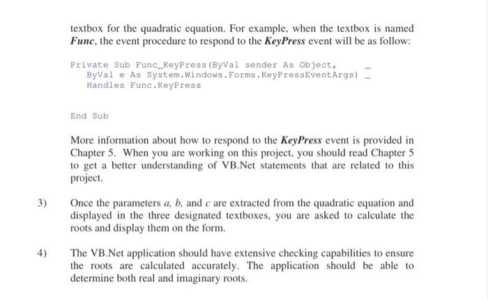Solved You are asked to develop a Visual Basic.Net | Chegg.com