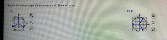 Solved Find the cube roots of 125cis0. Graph each cube root | Chegg.com