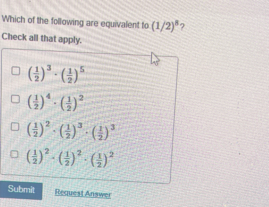 Solved Which of the following are equivalent to (12)8 ?Check | Chegg.com