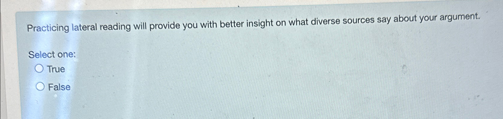 Solved Practicing lateral reading will provide you with | Chegg.com