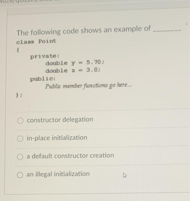 Solved The following code shows an example of class Point ( | Chegg.com