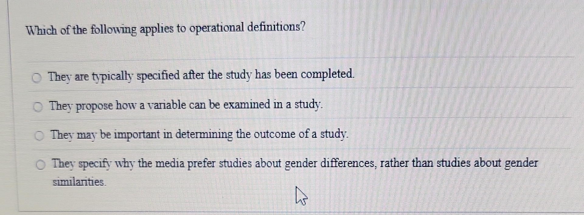 Solved Which of the following applies to operational | Chegg.com