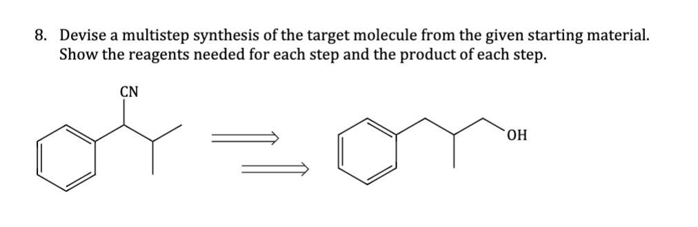 Solved Devise a multistep synthesis of the target molecule | Chegg.com