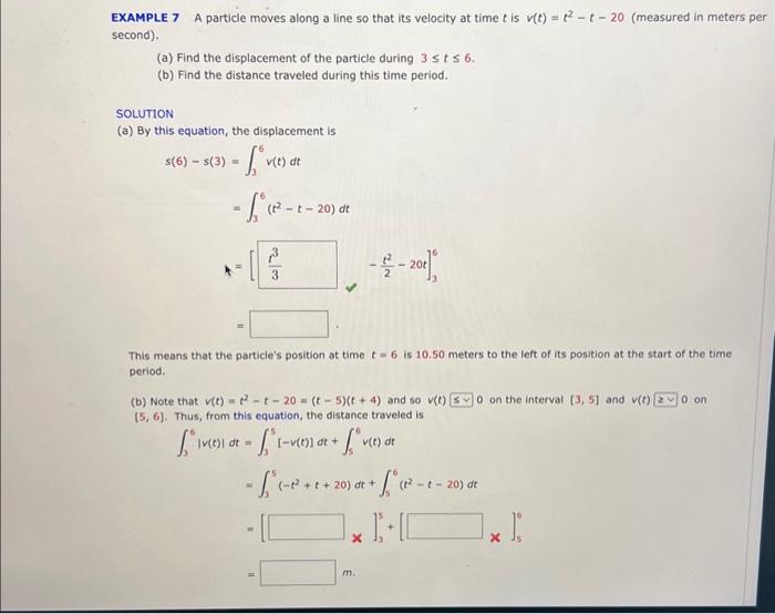 Solved EXAMPLE 7 A particle moves along a line so that its | Chegg.com