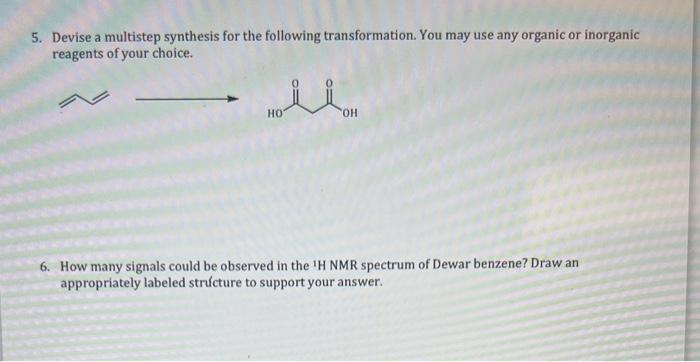 Solved 5. Devise a multistep synthesis for the following | Chegg.com