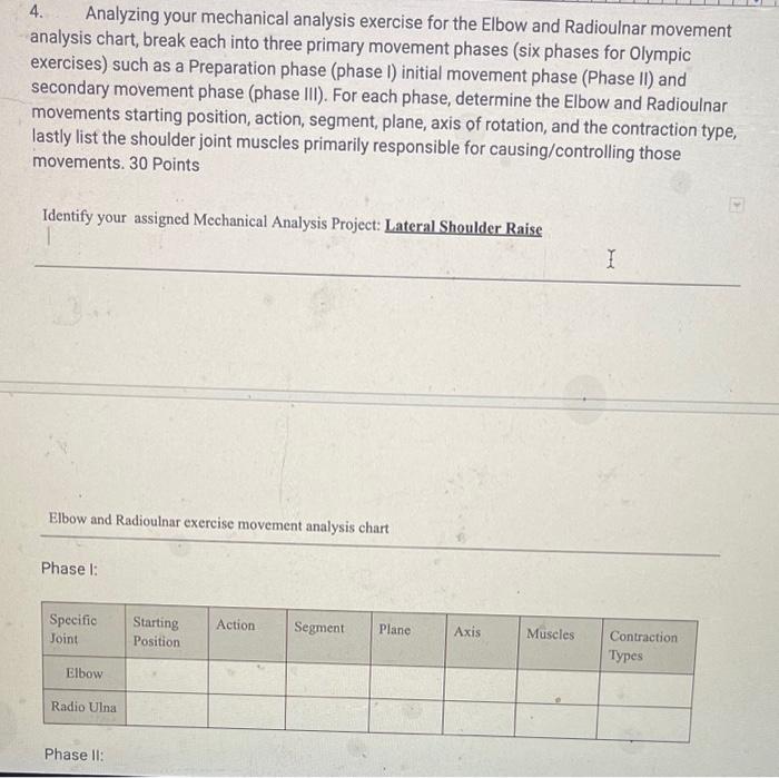Solved 4. Analyzing your mechanical analysis exercise for | Chegg.com