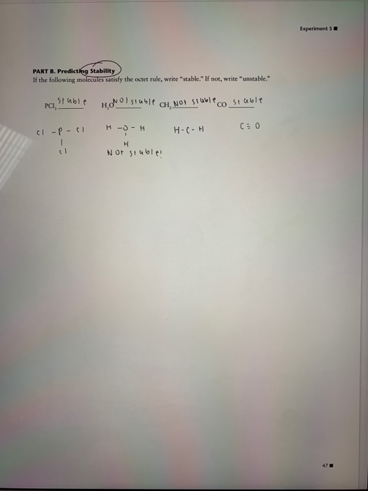Solved 08 Using Models to Predict Molecular Structure 5. Lab | Chegg.com