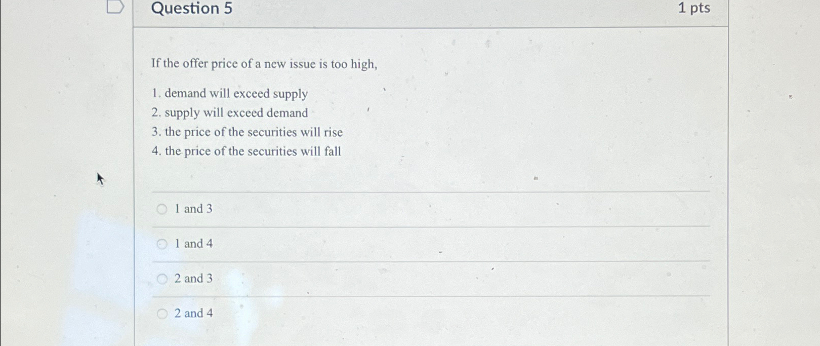 Solved Question 51 ﻿ptsIf the offer price of a new issue is | Chegg.com