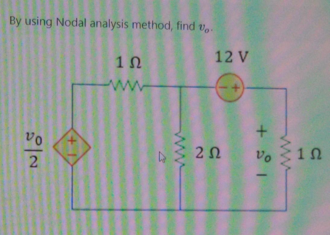 Solved By using Nodal analysis method, find v0. | Chegg.com