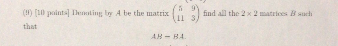 Solved (9) [10 ﻿points] ﻿Denoting by A ﻿be the matrix | Chegg.com