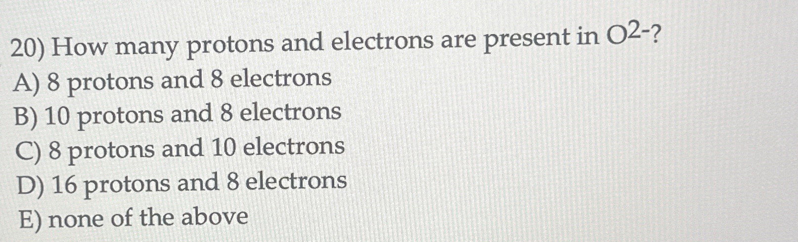 Solved How many protons and electrons are present in | Chegg.com