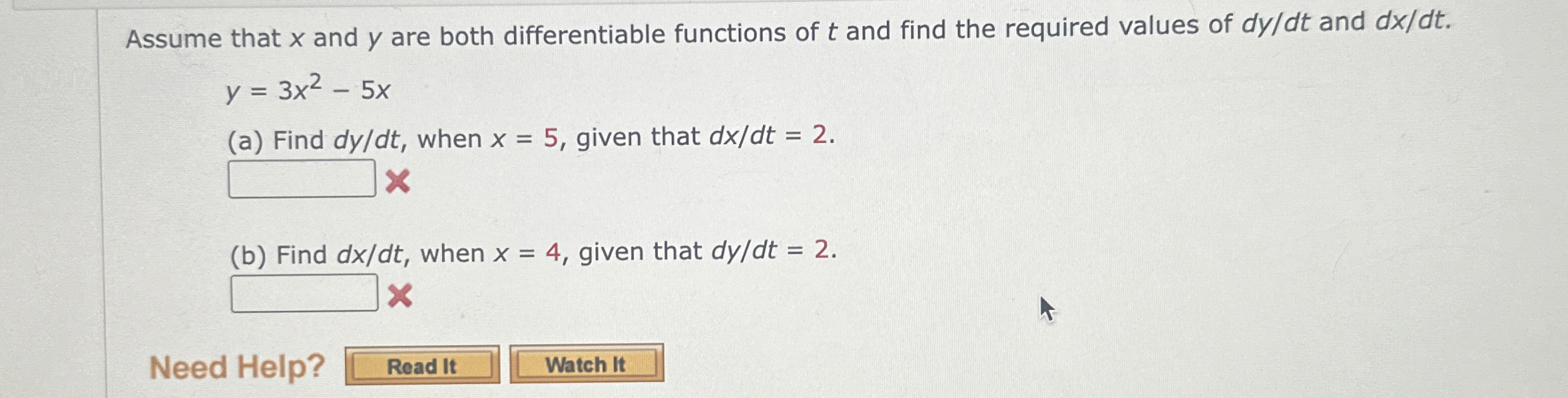 Solved Assume That X ﻿and Y ﻿are Both Differentiable
