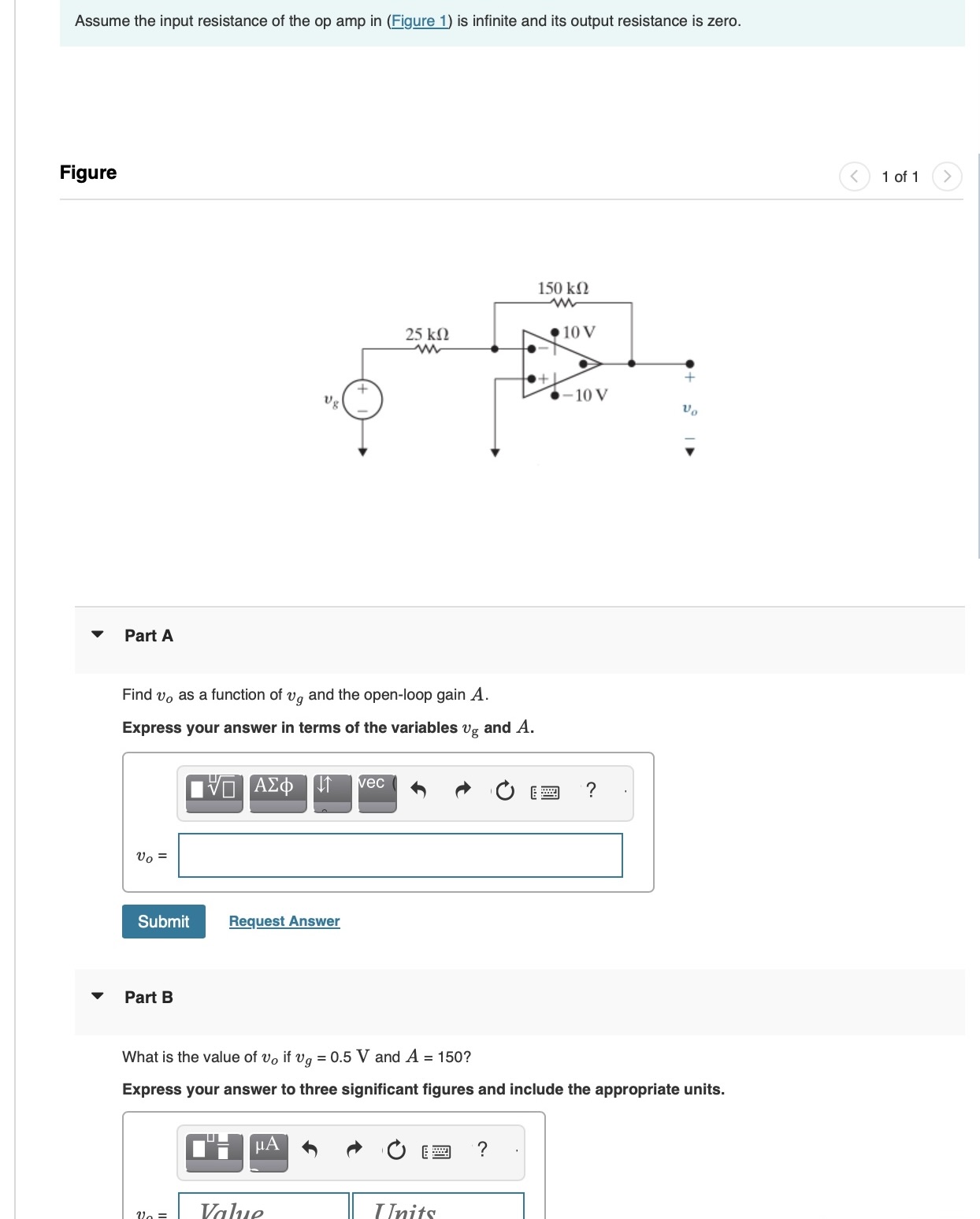 Solved Assume the input resistance of the op amp in (Figure | Chegg.com