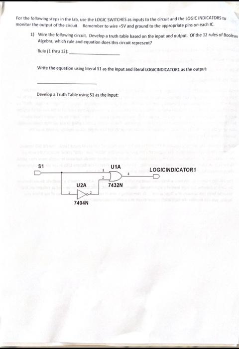 Solved For the following steps in the lab, use the LOGIC | Chegg.com