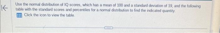 Use the normal distribution of 1Q scores, which has a | Chegg.com