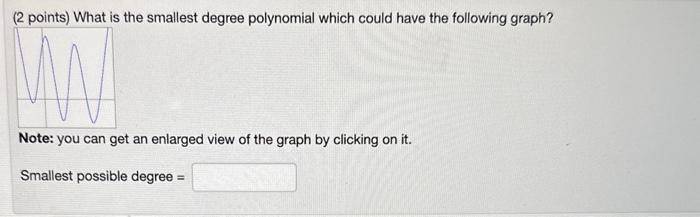 Solved (2 points) What is the smallest degree polynomial | Chegg.com