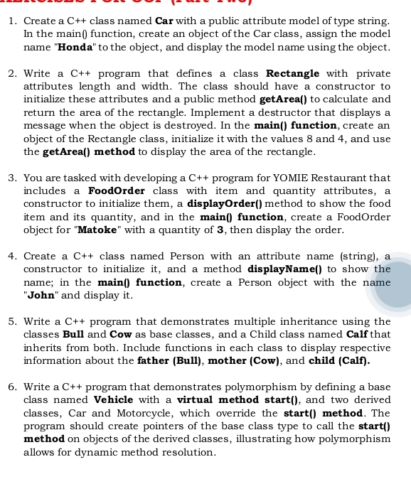 Solved Create a C++ ﻿class named Car with a public attribute | Chegg.com