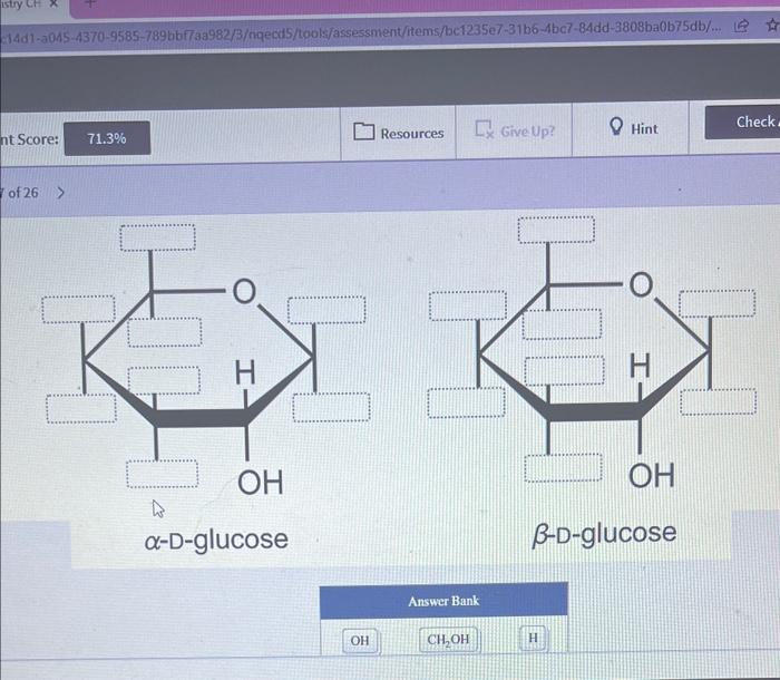Solved α-D-glucose β-D-glucose | Chegg.com
