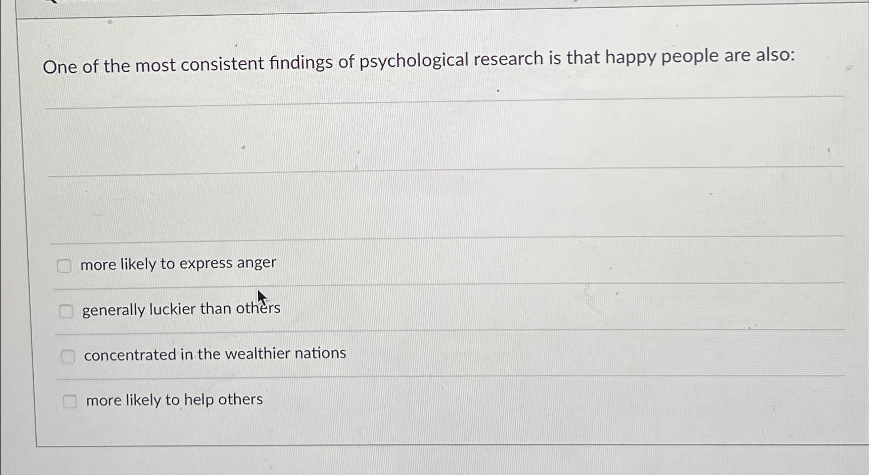 Solved One of the most consistent findings of psychological | Chegg.com