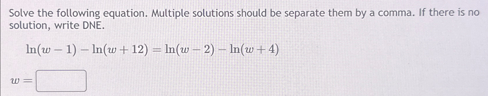 Solved Solve the following equation. Multiple solutions | Chegg.com