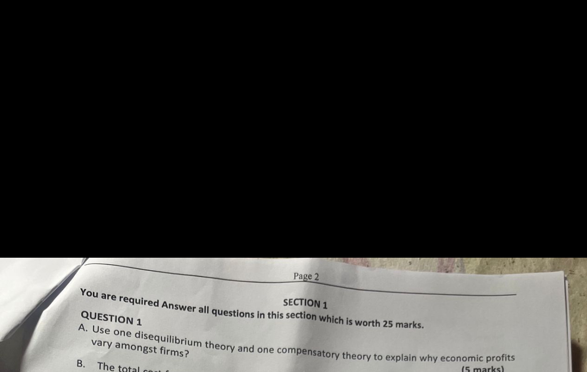 Solved Page 2SECTION 1QUESTION 1A. ﻿Use one disequilibrium | Chegg.com