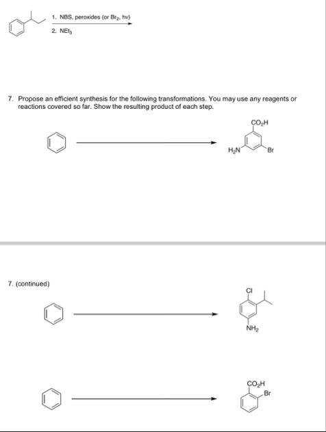 Solved Propose an efficient synthesis for the following | Chegg.com