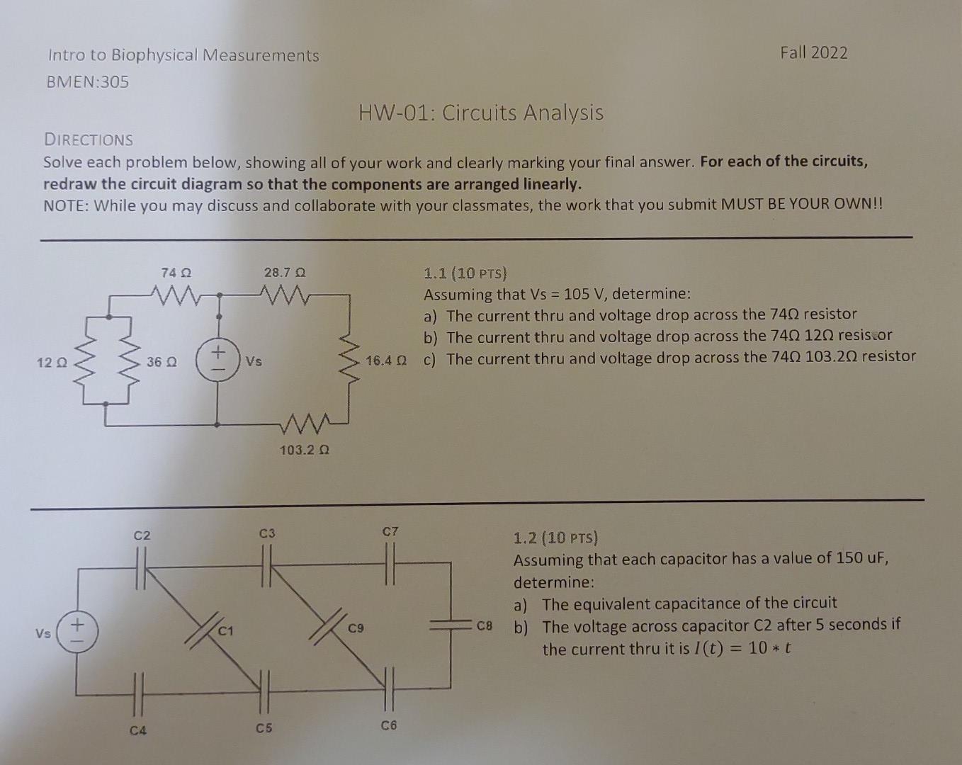 Solved DIRECTIONS Solve each problem below, showing all of | Chegg.com