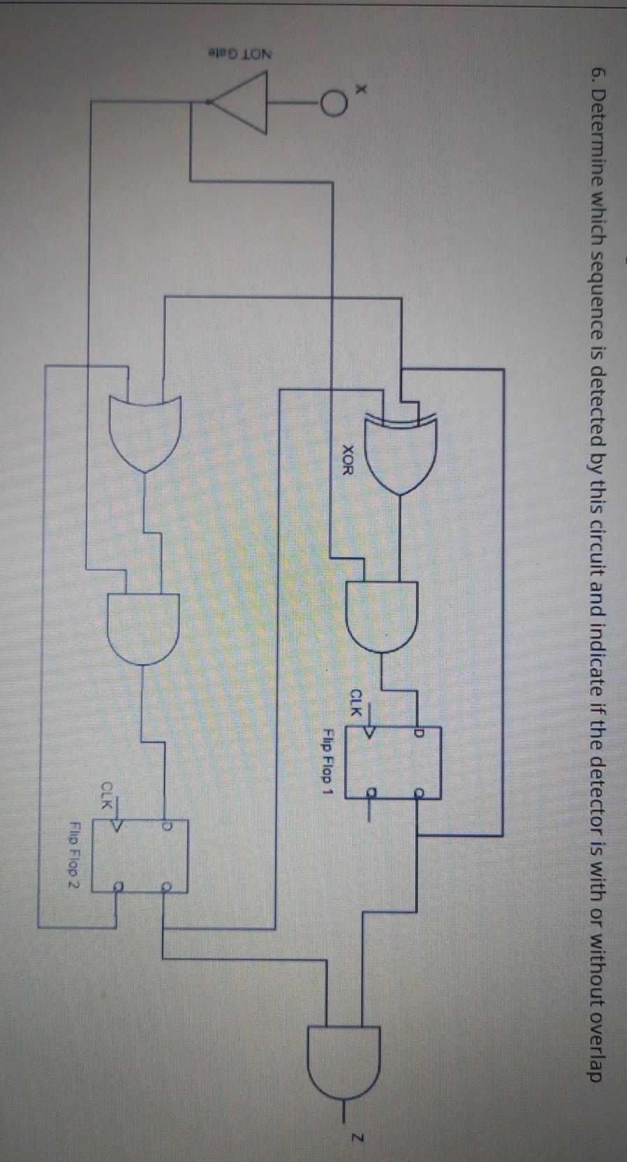 Solved 6. Determine which sequence is detected by this | Chegg.com