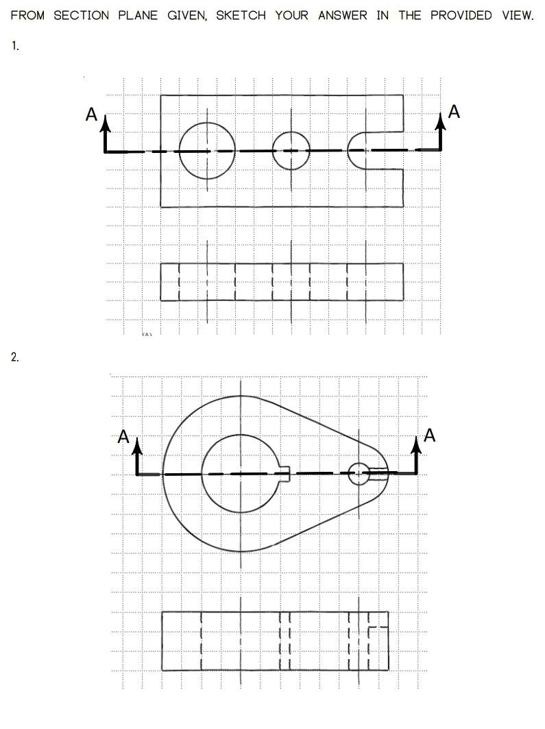 Solved FROM SECTION PLANE GIVEN, SKETCH YOUR ANSWER IN THE | Chegg.com