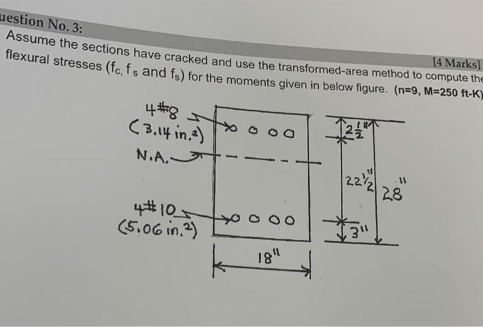 Solved destion No. 3: Assume the sections have cracked and | Chegg.com