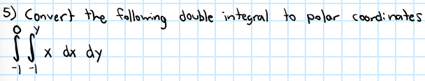Solved Convert the following double integral to polar | Chegg.com