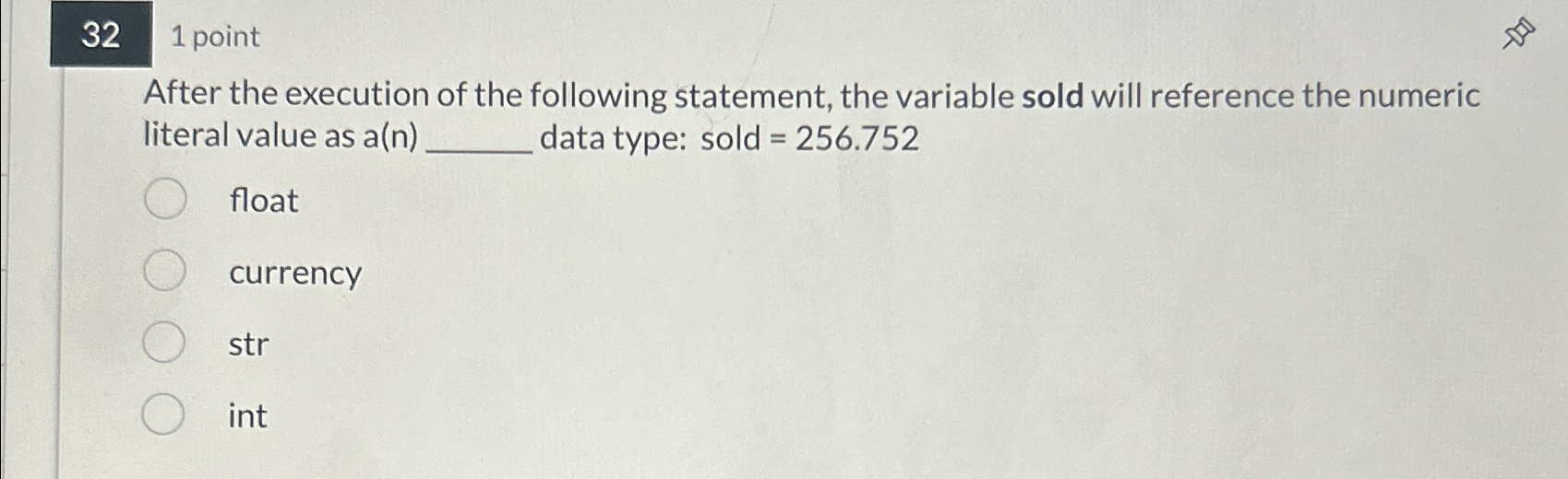 Solved 321 ﻿pointAfter the execution of the following | Chegg.com