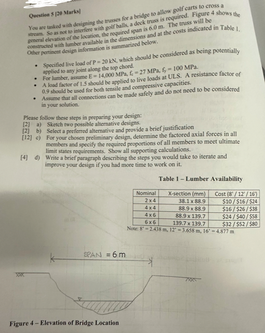 Solved Question 5 [20 ﻿Marks]You are tasked with designing | Chegg.com