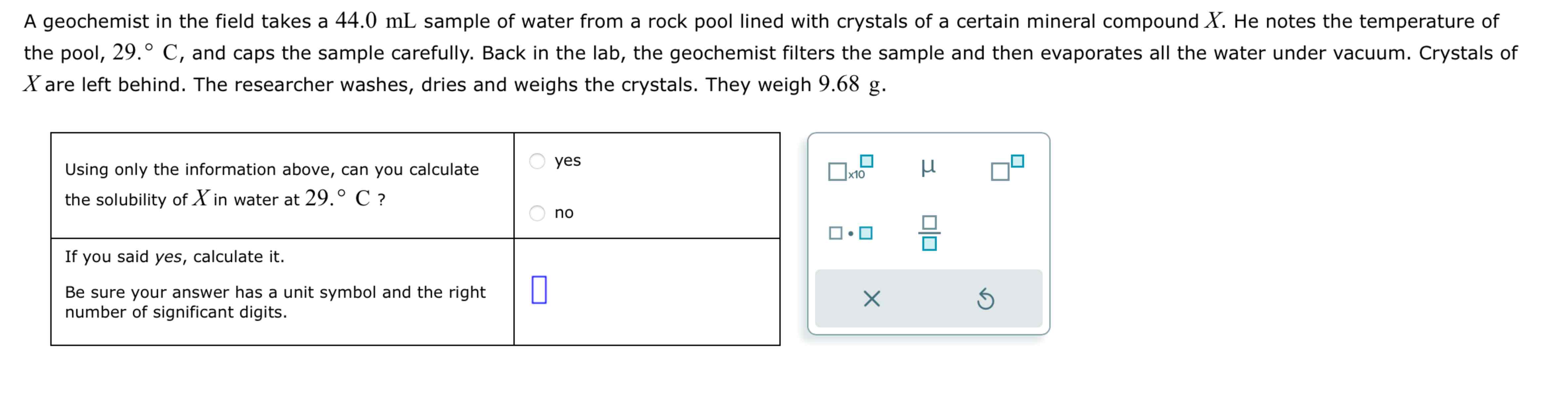 Solved Using only the information above, can you calculate | Chegg.com