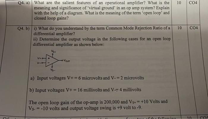Solved Q4. a) What are the salient features of an | Chegg.com