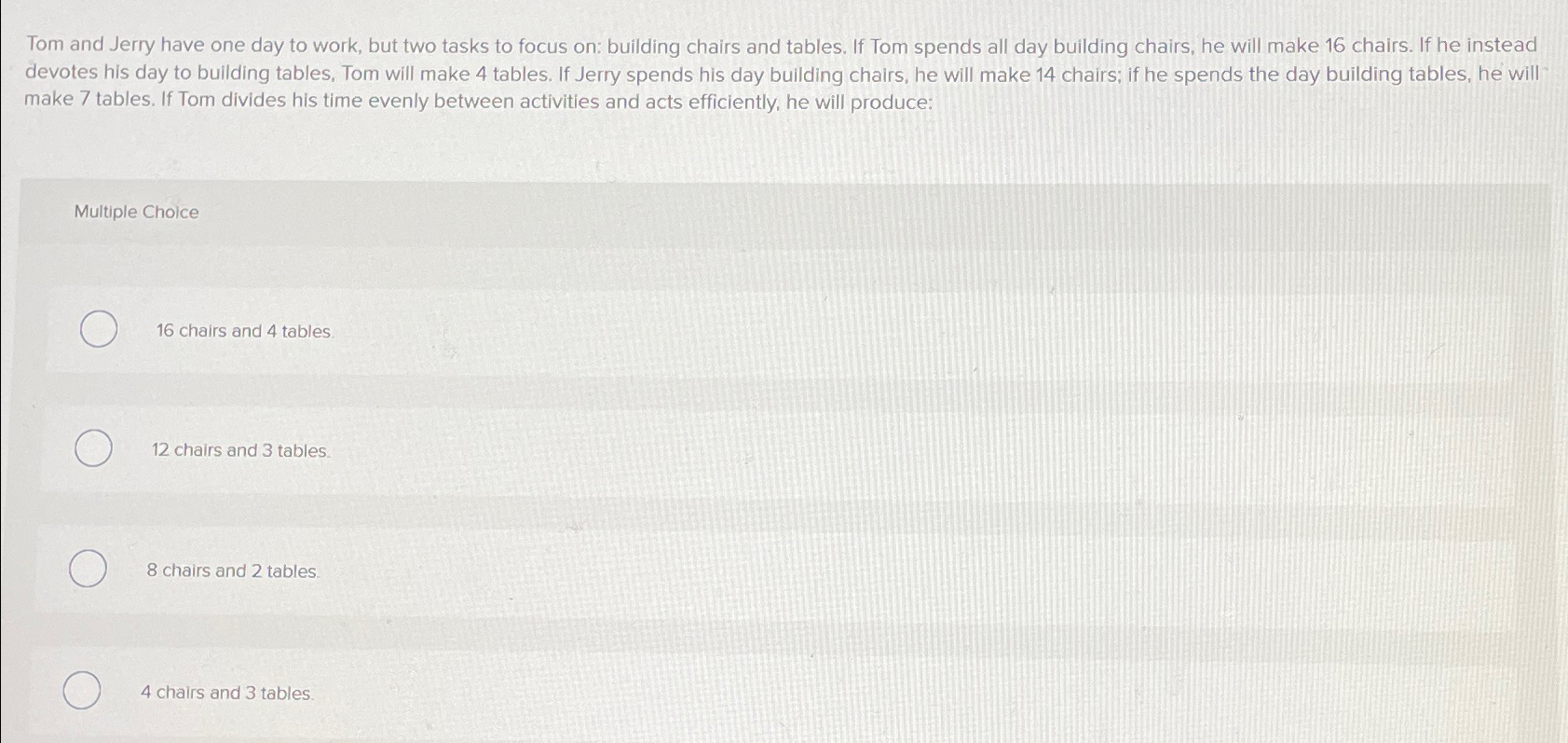 Solved Tom and Jerry have one day to work, but two tasks to | Chegg.com