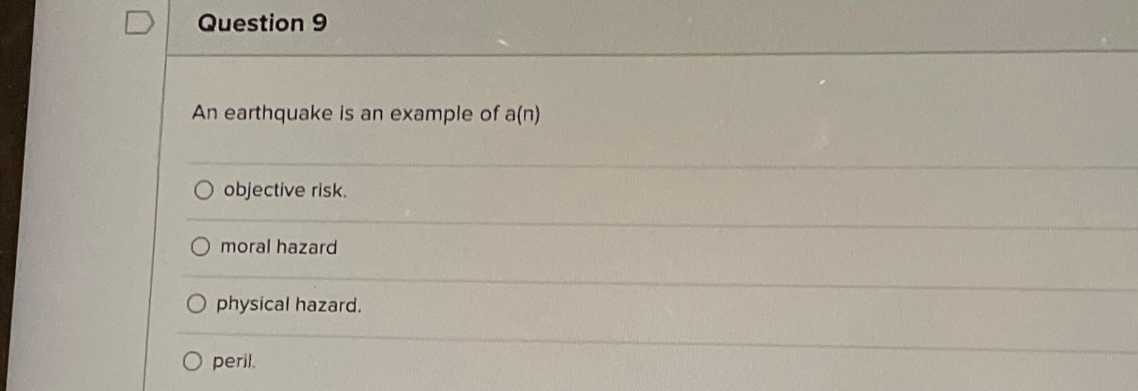 Solved Question 9An earthquake is an example of | Chegg.com