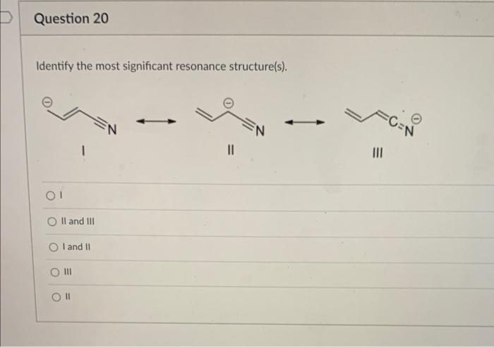 Solved Identify the most significant resonance structure(s). | Chegg.com