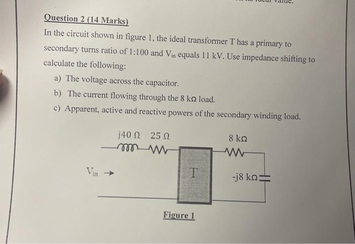Solved Question 2 (14 Marks) In the circuit shown in figure | Chegg.com