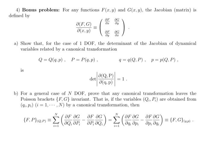 Solved 4) Bonus problem: For any functions F(x,y) and | Chegg.com
