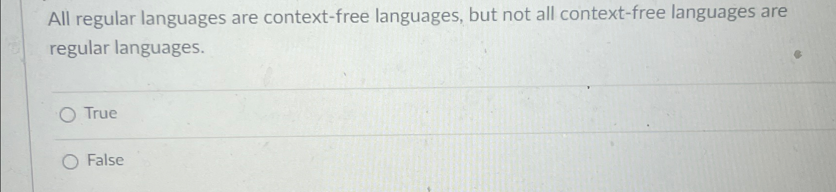 Solved All regular languages are context-free languages, but | Chegg.com