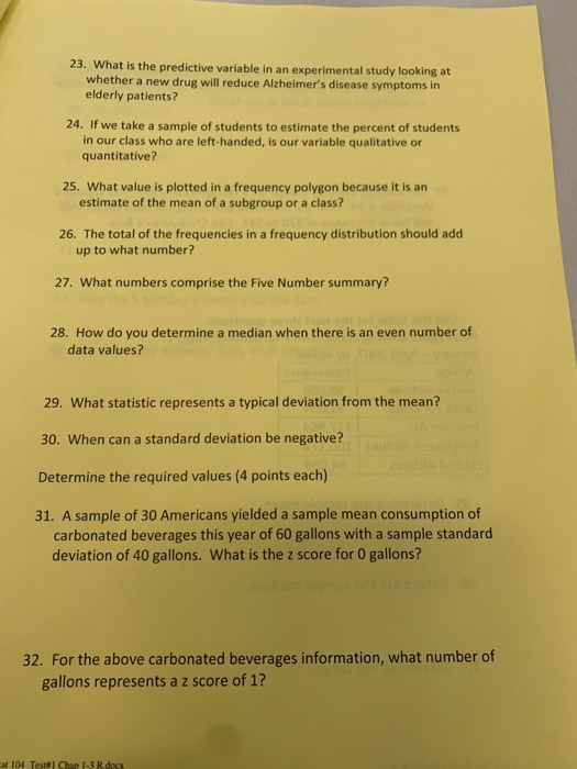 Solved Stat 104 Chapter 1 Review Questions True or False 1. | Chegg.com