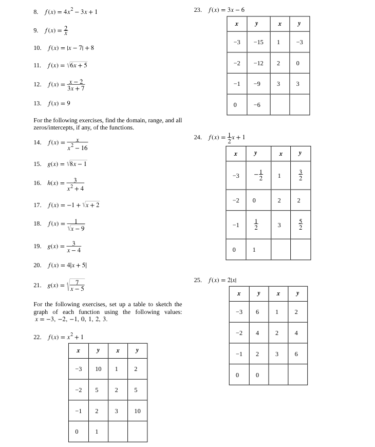 Solved For the following exercises find the values for each | Chegg.com