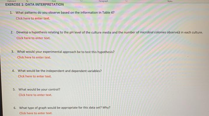 Fort dobar EXERCISE 1: DATA INTERPRETATION 1. What | Chegg.com