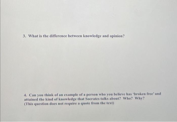 3. What is the difference between knowledge and | Chegg.com