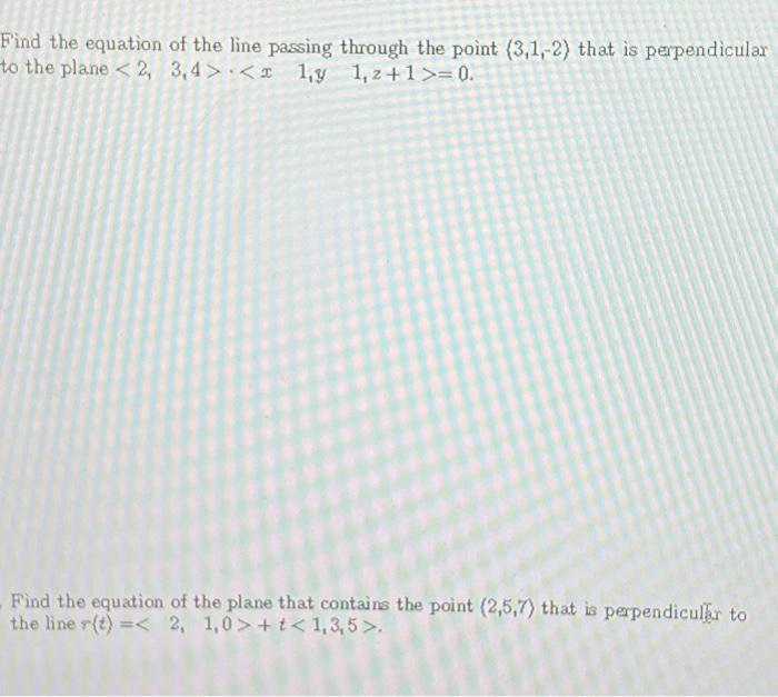 Solved Find The Equation Of The Line Passing Through The